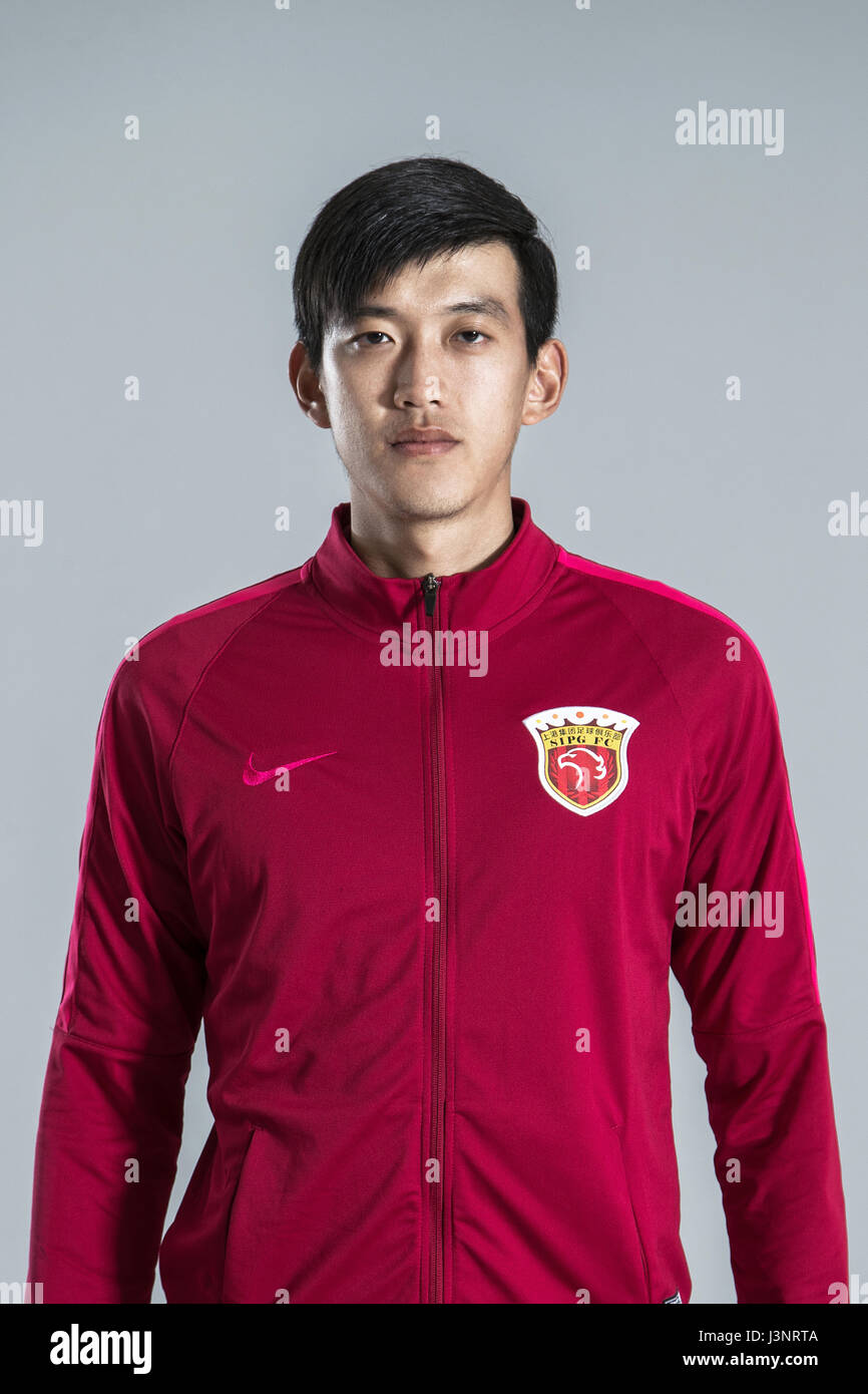 Portrait of Chinese soccer player Yan Junling of Shanghai SIPG F.C. for ...