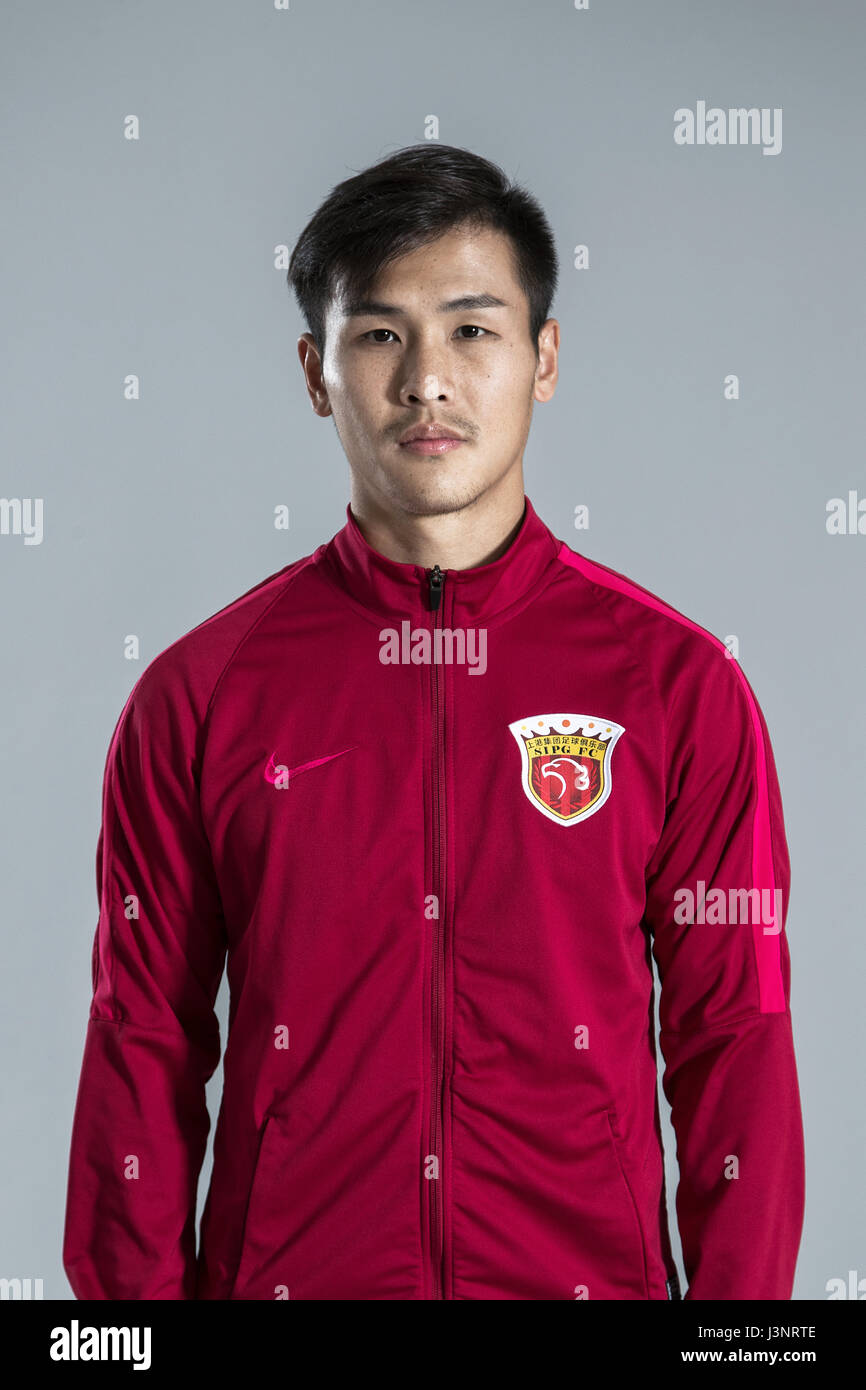 Portrait of Chinese soccer player Lin Chuangyi of Shanghai SIPG F.C ...