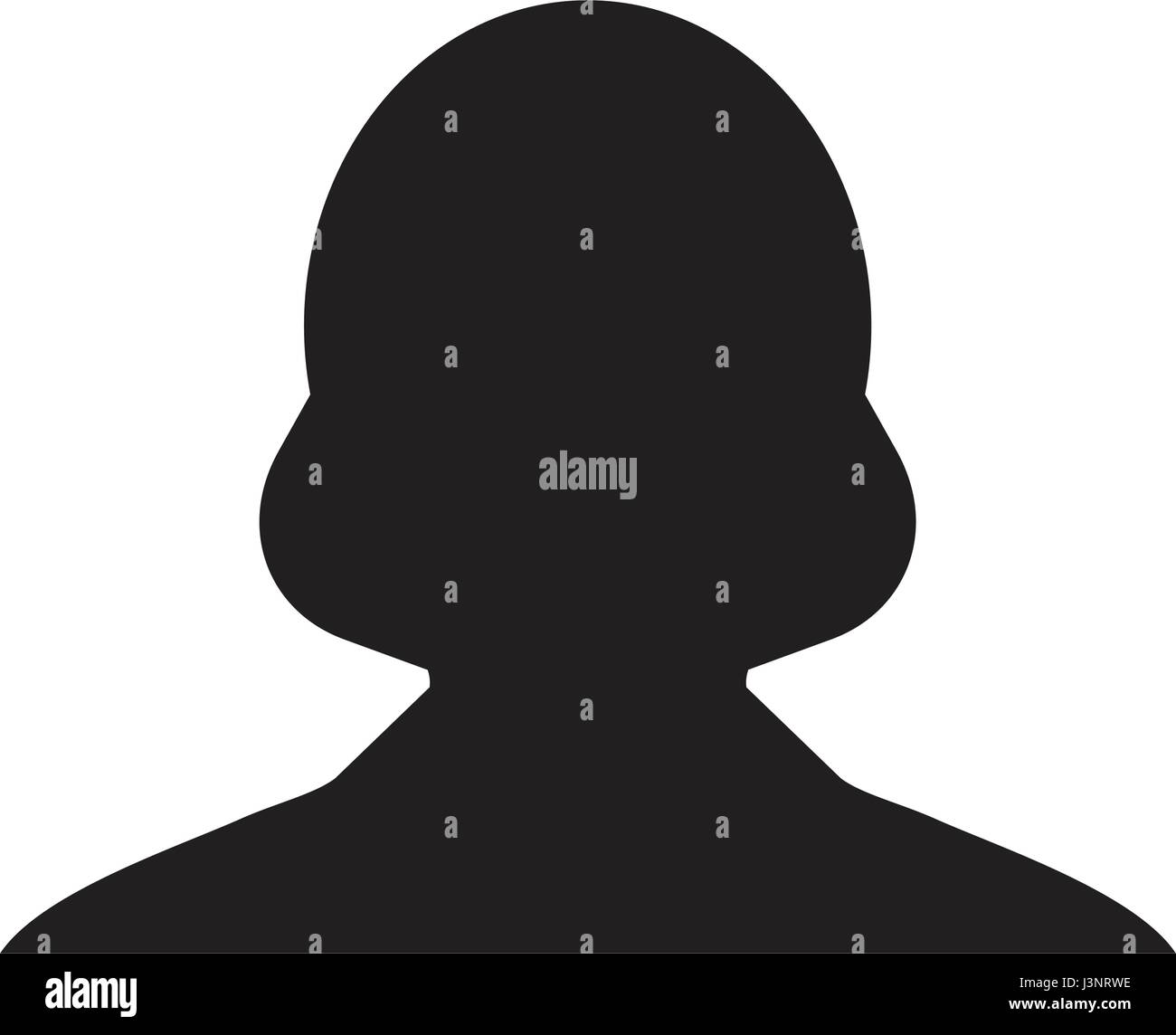 Woman User Icon - Person Profile Avatar Glyph Vector Illustration Stock ...