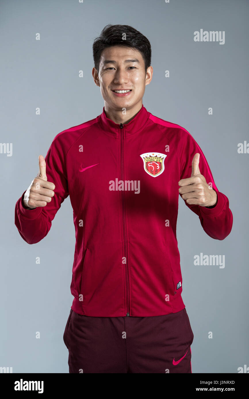Portrait of Chinese soccer player Yu Hai of Shanghai SIPG F.C. for the ...