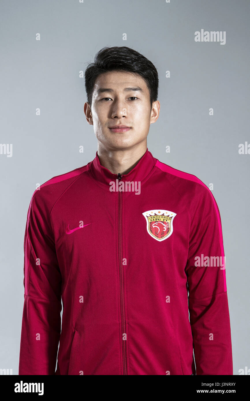 Portrait of Chinese soccer player Yu Hai of Shanghai SIPG F.C. for the ...