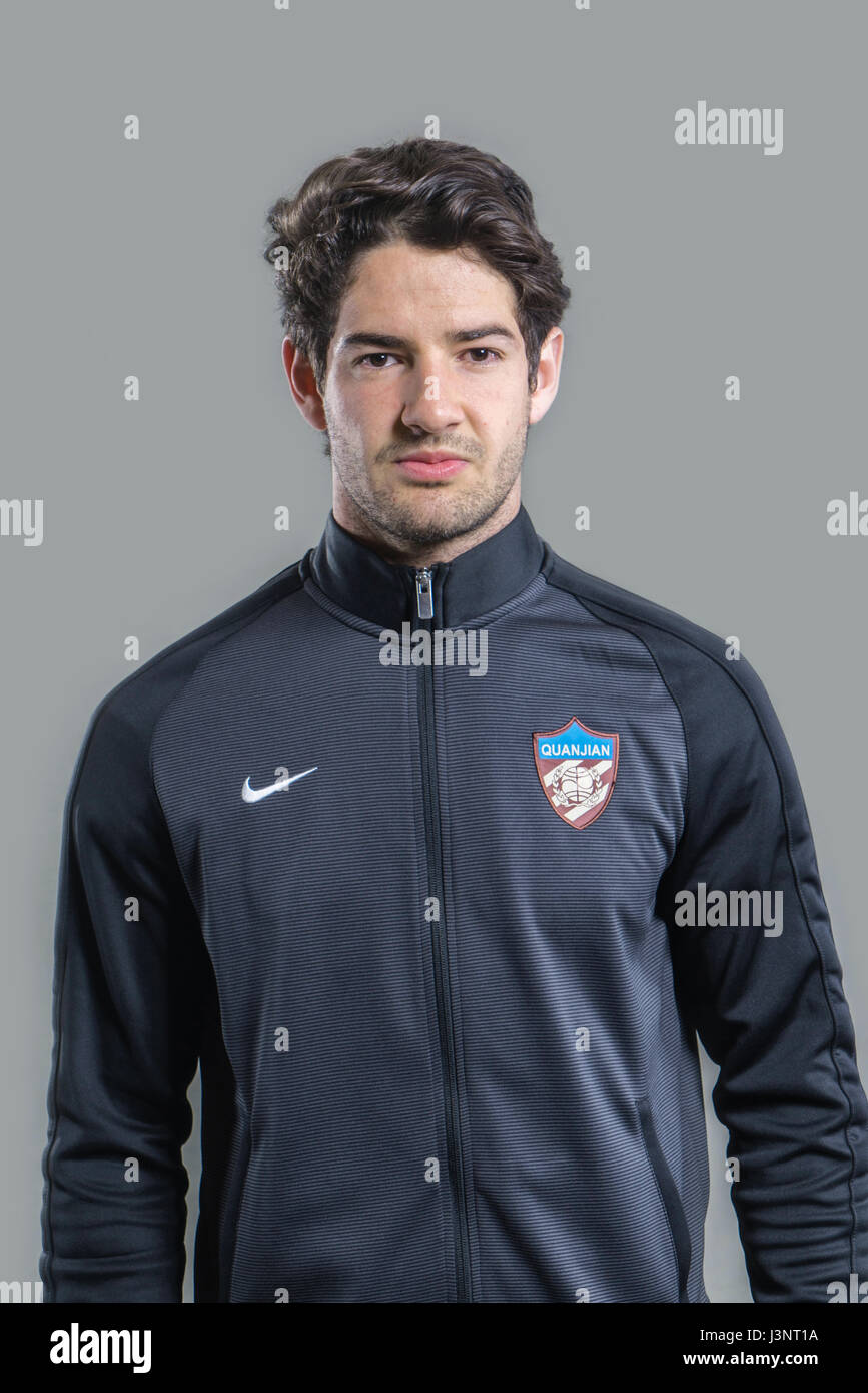 Portrait of Brazilian soccer player Alexandre Pato, or just Pato, of ...