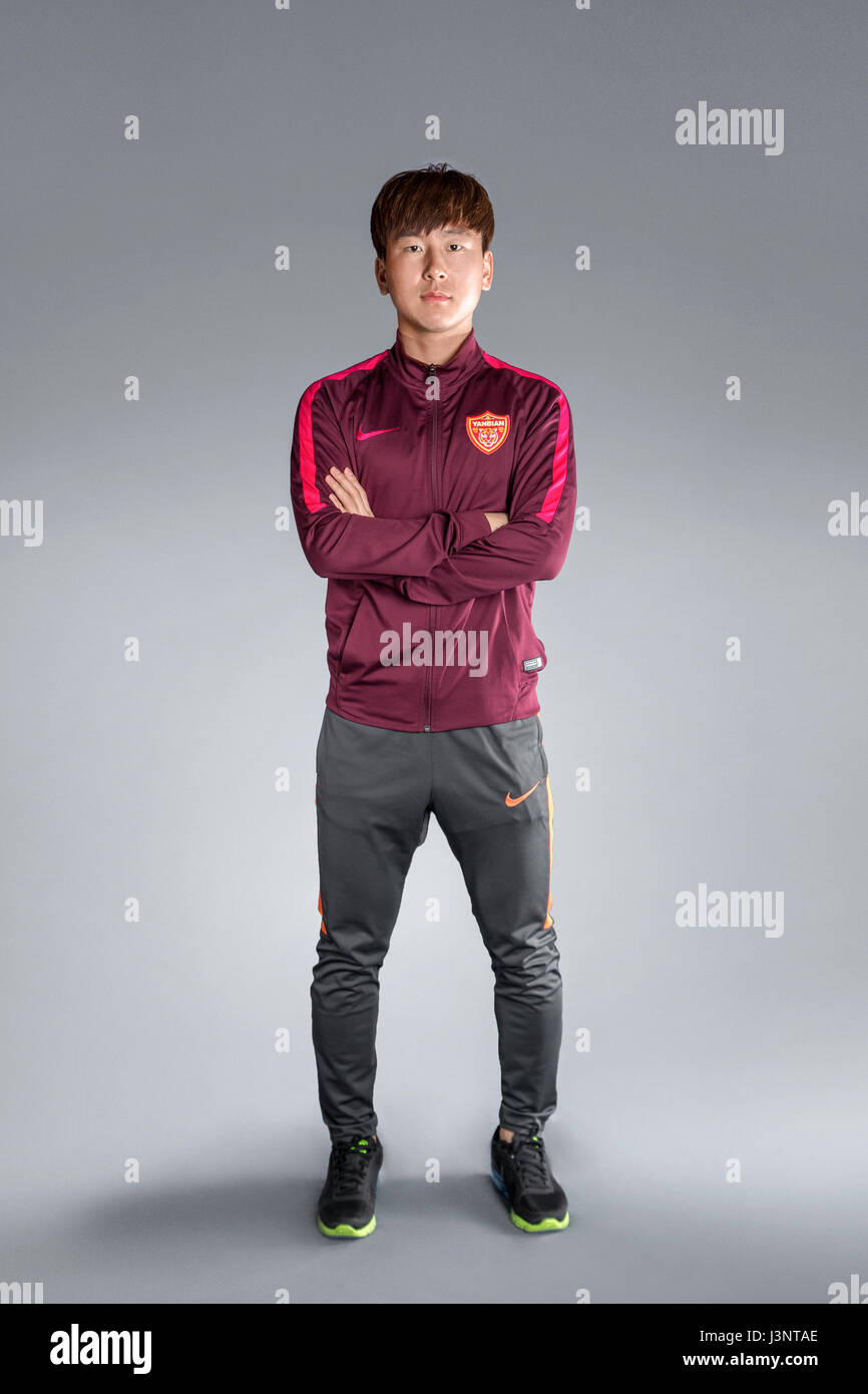 Portrait of Chinese soccer player Li Hao of Yanbian Funde F.C. for the ...