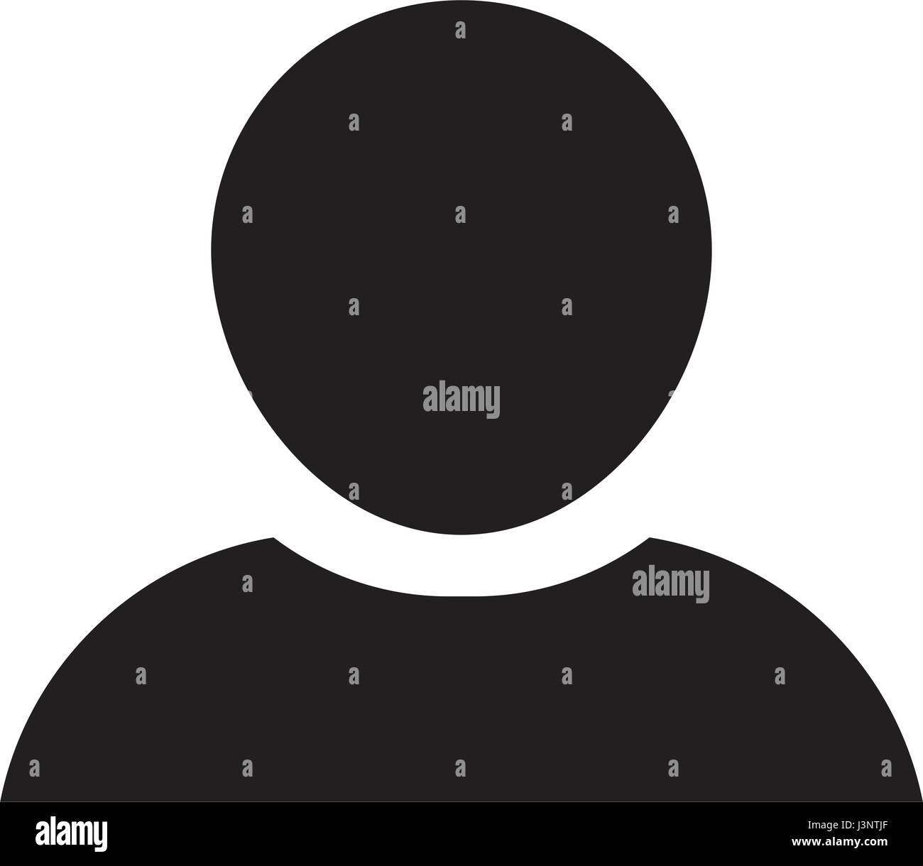 Man User Icon - Person Profile Avatar Glyph Vector Illustration Stock ...