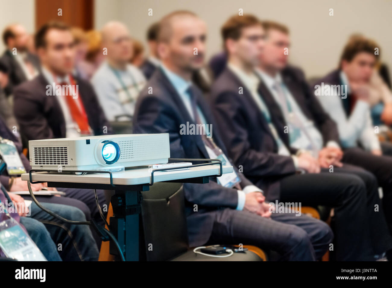 People attend business conference in congress hall Stock Photo - Alamy