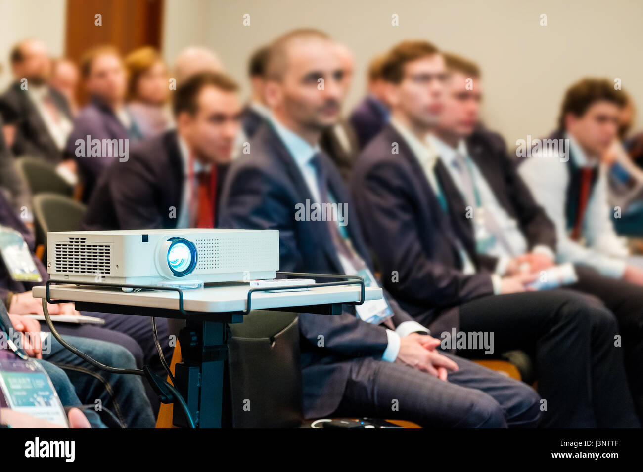 People attend business conference in congress hall Stock Photo - Alamy