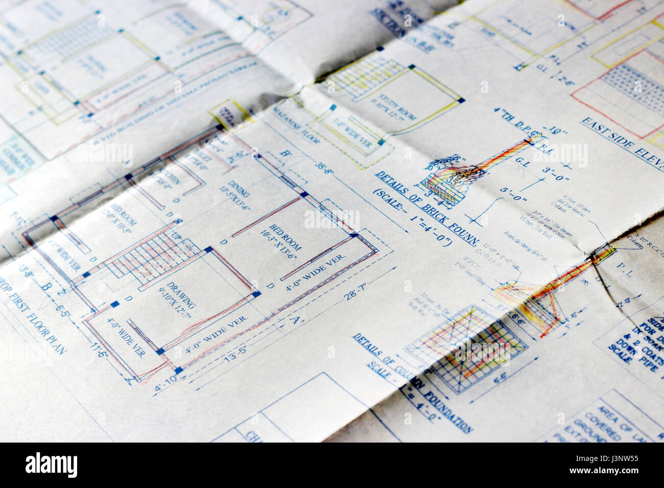 Interior Design. A blueprint for a building Stock Photo - Alamy