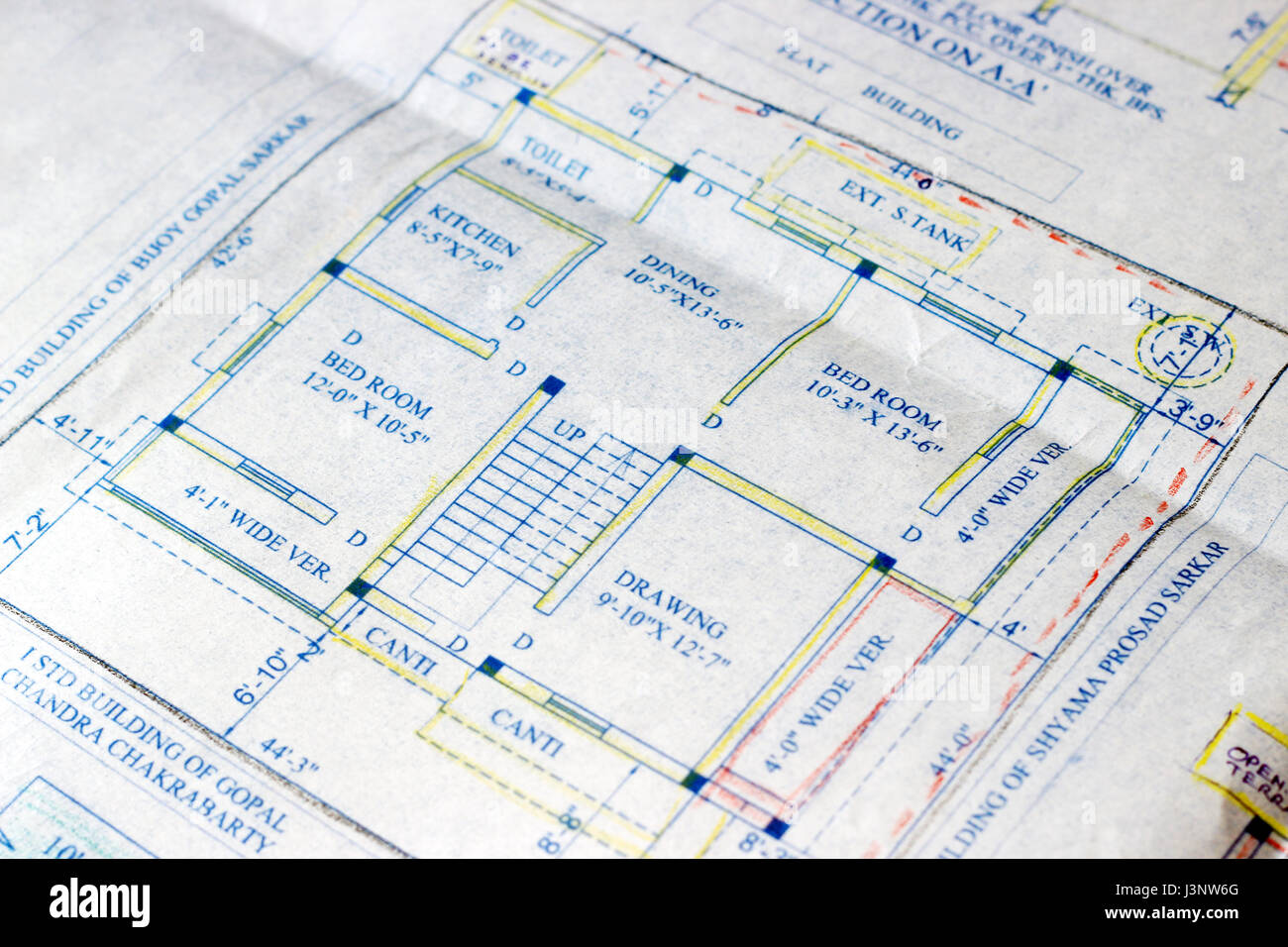 Interior Design. A blueprint for a building Stock Photo - Alamy