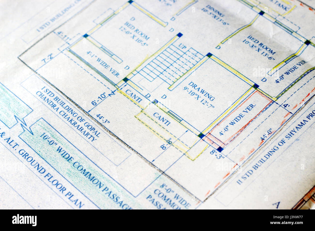 Interior Design. A blueprint for a building Stock Photo - Alamy