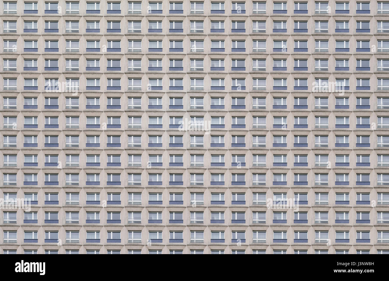 pattern version, platternbau, window facade of an old GDR building ...