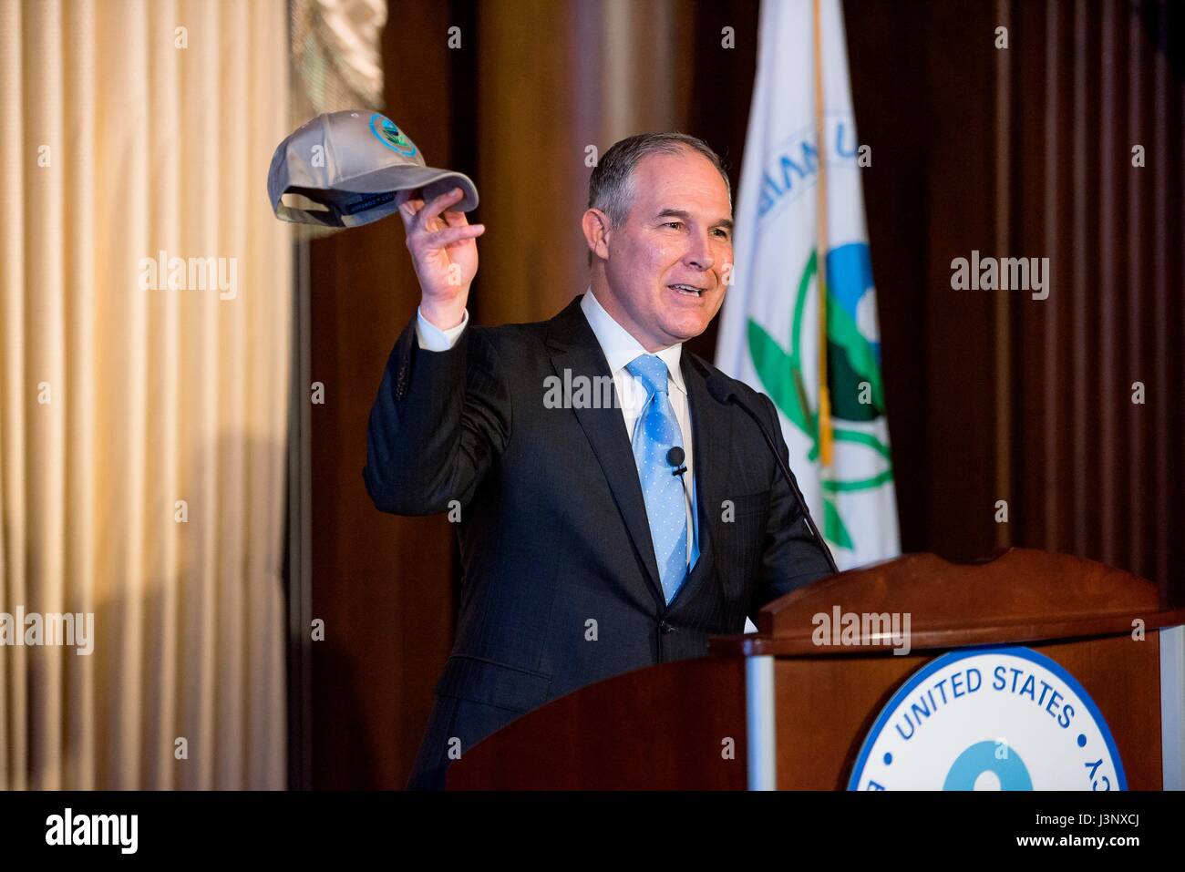 U.S. EPA Administrator Scott Pruitt delivers remarks during his first ...