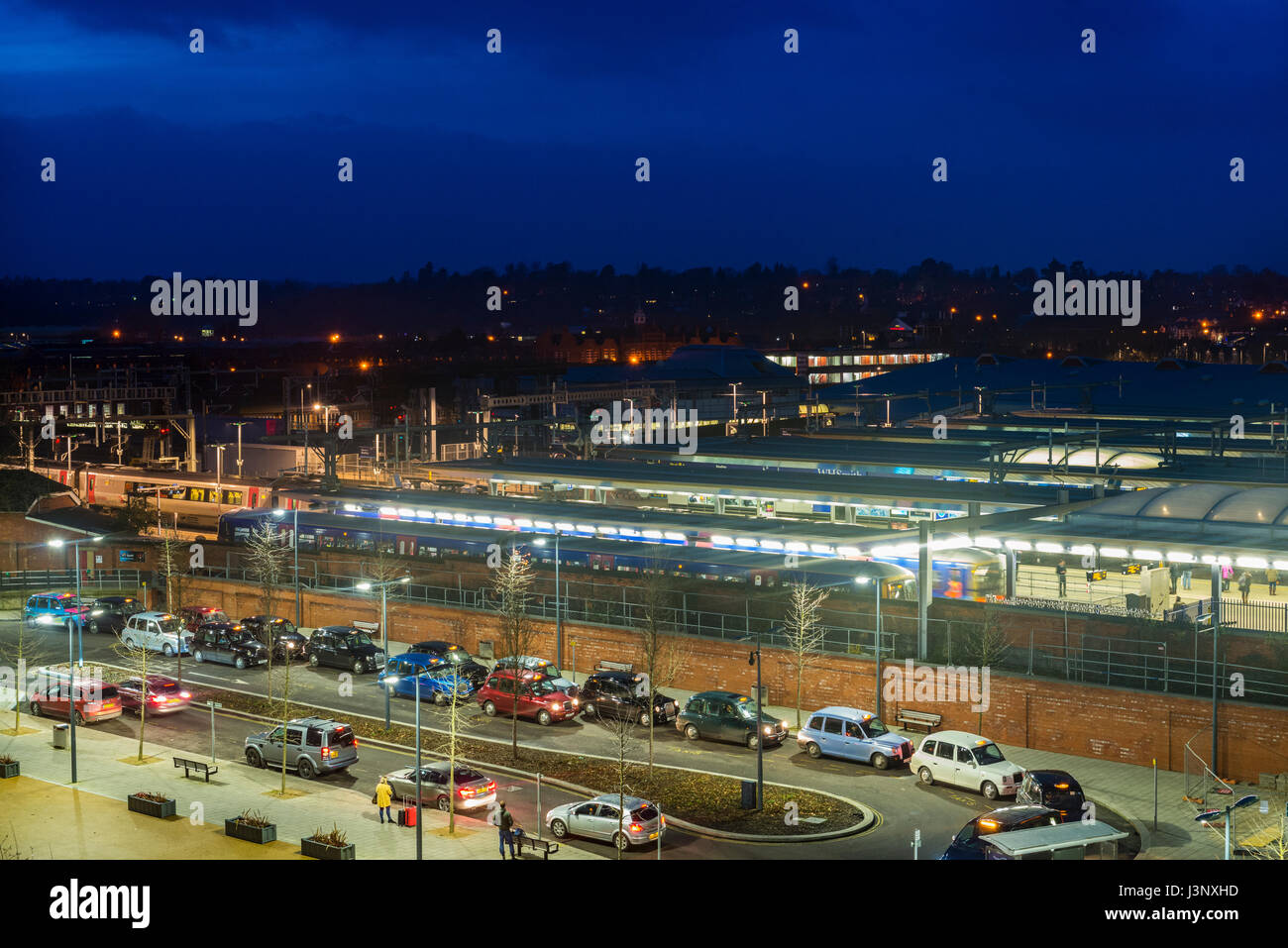 Town of Reading at night Stock Photo - Alamy