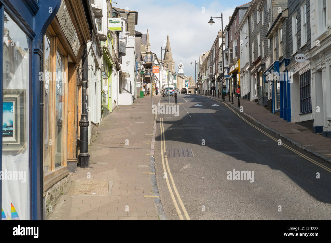 Fore Street, Kingsbridge, Devon, England, United Kingdom Stock Photo ...