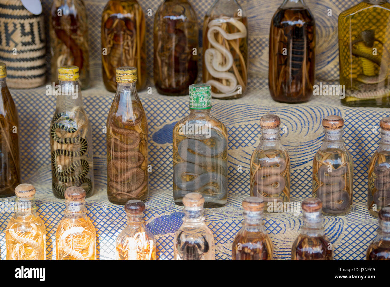 a lao lao whiskey Shop in the Lao Lao Village Ban Xabg Hay at the ...