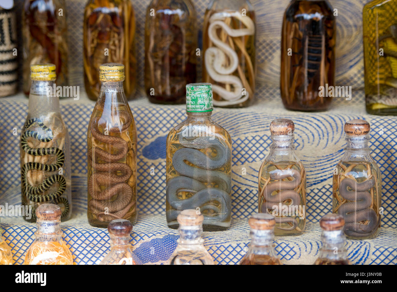 a lao lao whiskey Shop in the Lao Lao Village Ban Xabg Hay at the ...