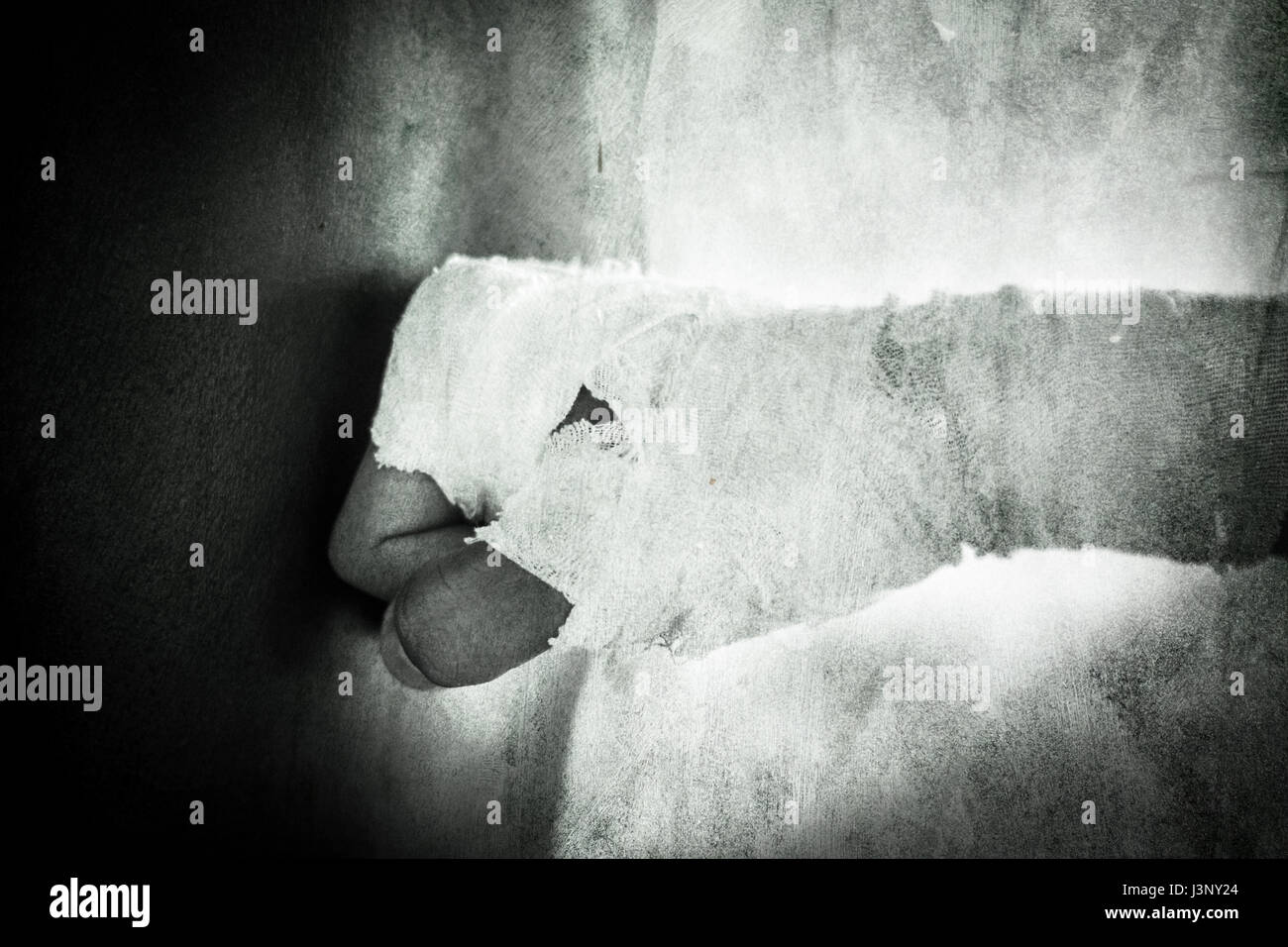 Hand of boxer and punching bag Stock Photo - Alamy