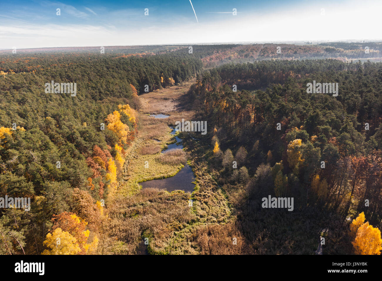 beautiful autumn landscape, aerial photo Stock Photo - Alamy