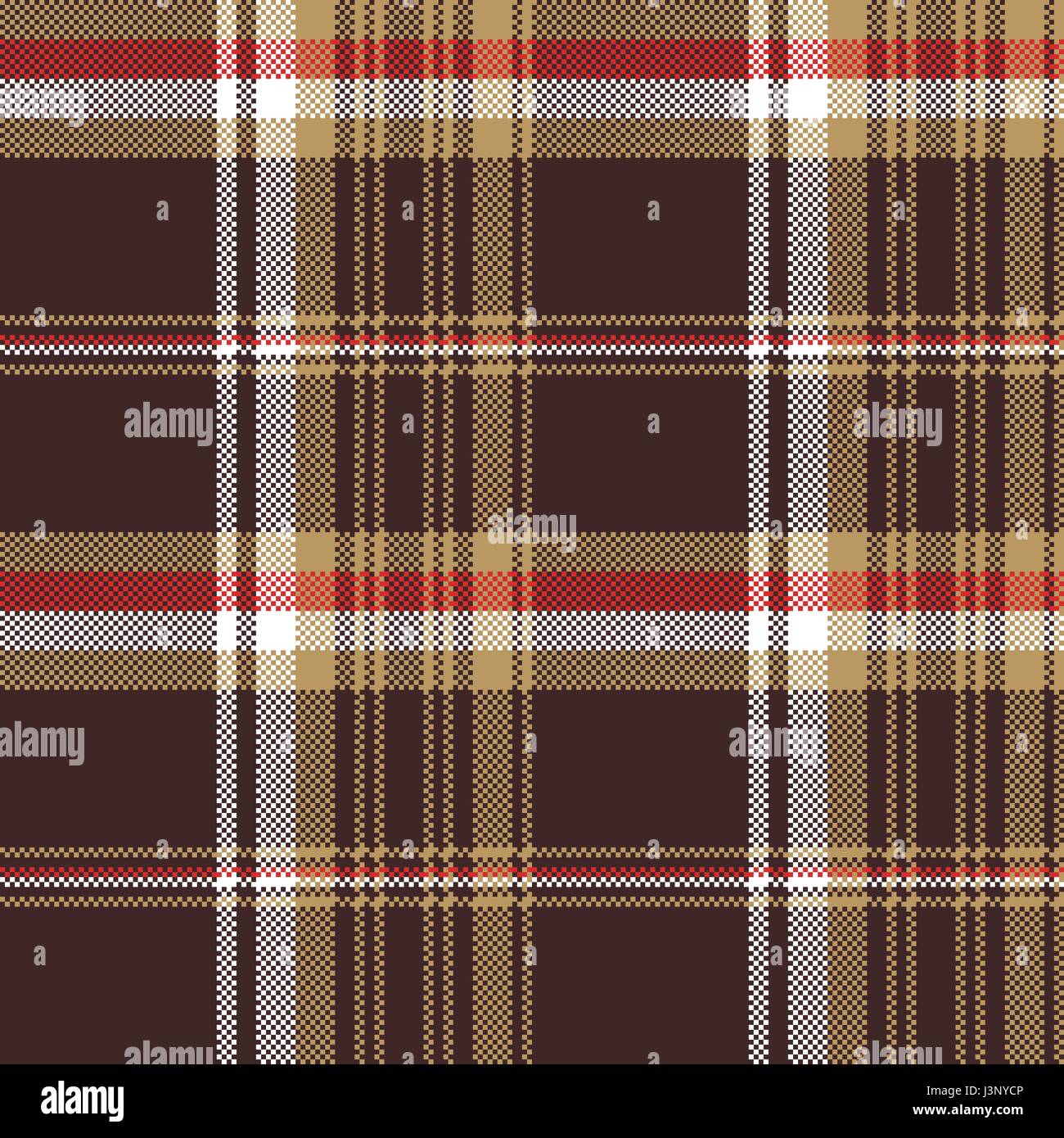 Check brown tartan seamless fabric texture. Vector illustration Stock ...
