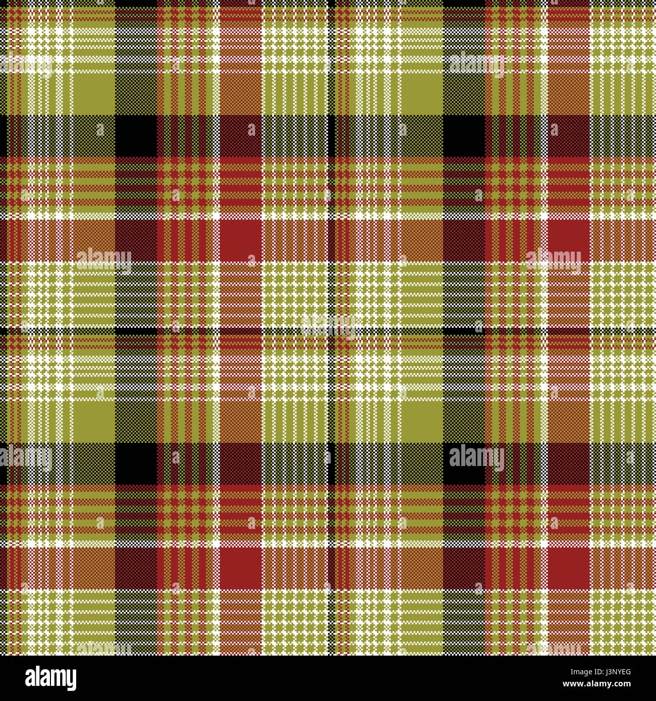 Pixel plaid texture seamless pattern. Flat design. Vector illustration ...