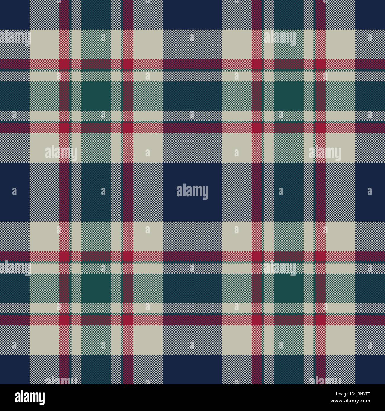 Tartan plaid classic pixel fabric texture seamless pattern. Flat design ...
