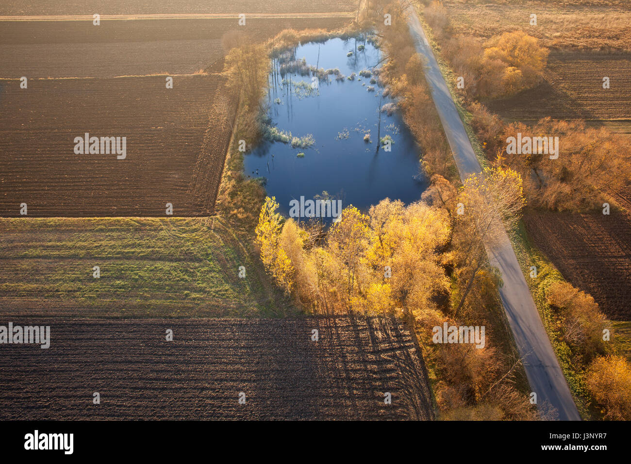 beautiful autumn landscape, aerial photo Stock Photo - Alamy