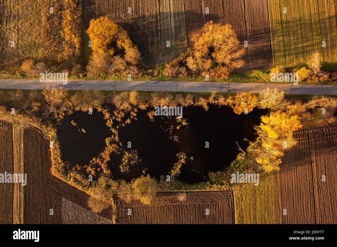 beautiful autumn landscape, aerial photo Stock Photo - Alamy
