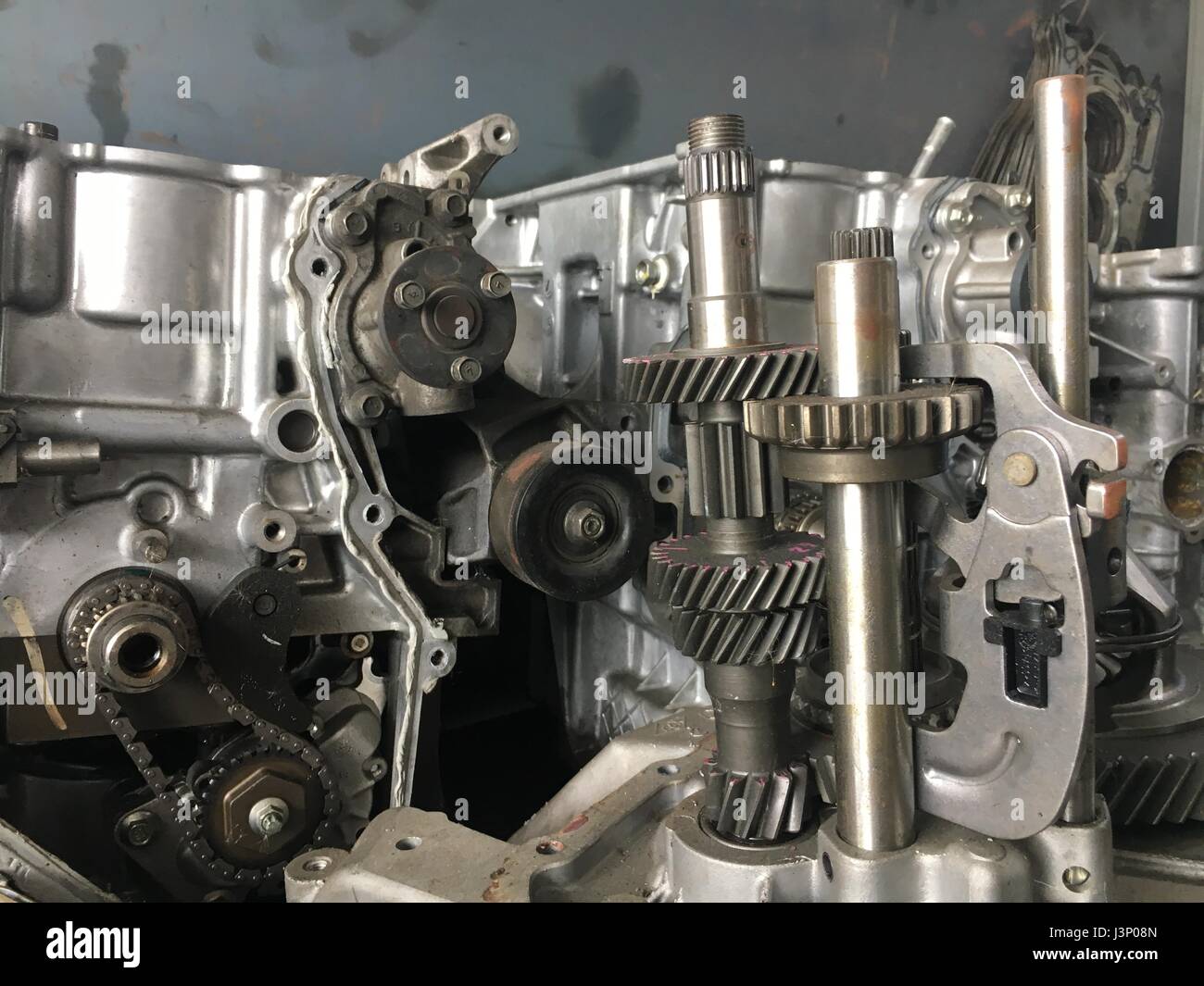 Detail gear engine automobile motor Stock Photo - Alamy