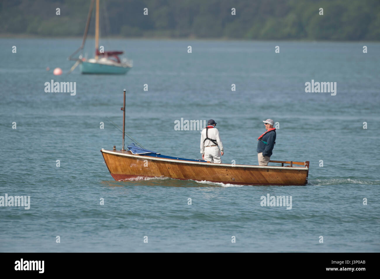 Small fishing boat in Poole Harbour Stock Photo - Alamy