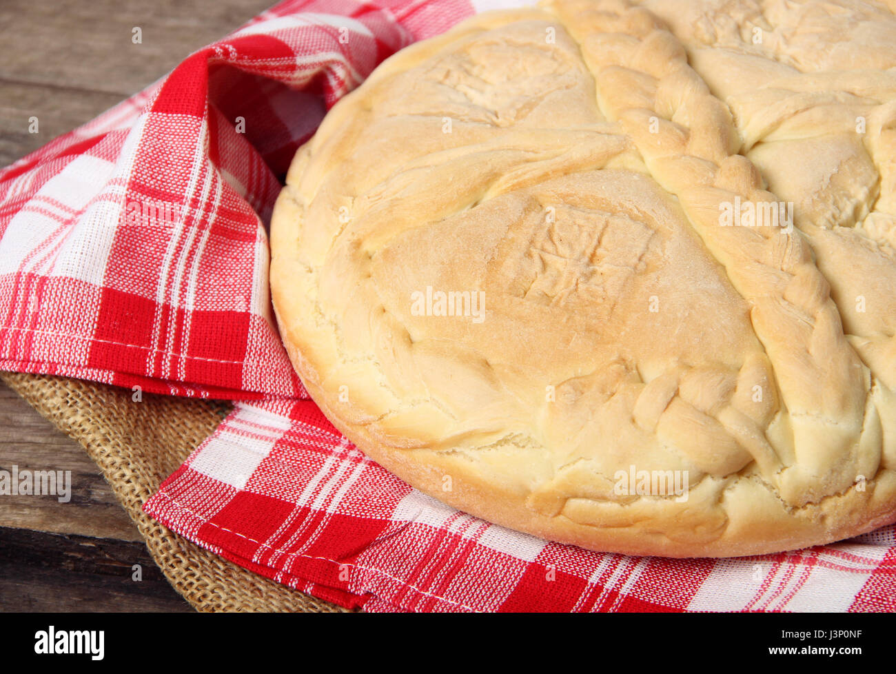 Traditional bread in Serbia Stock Photo - Alamy
