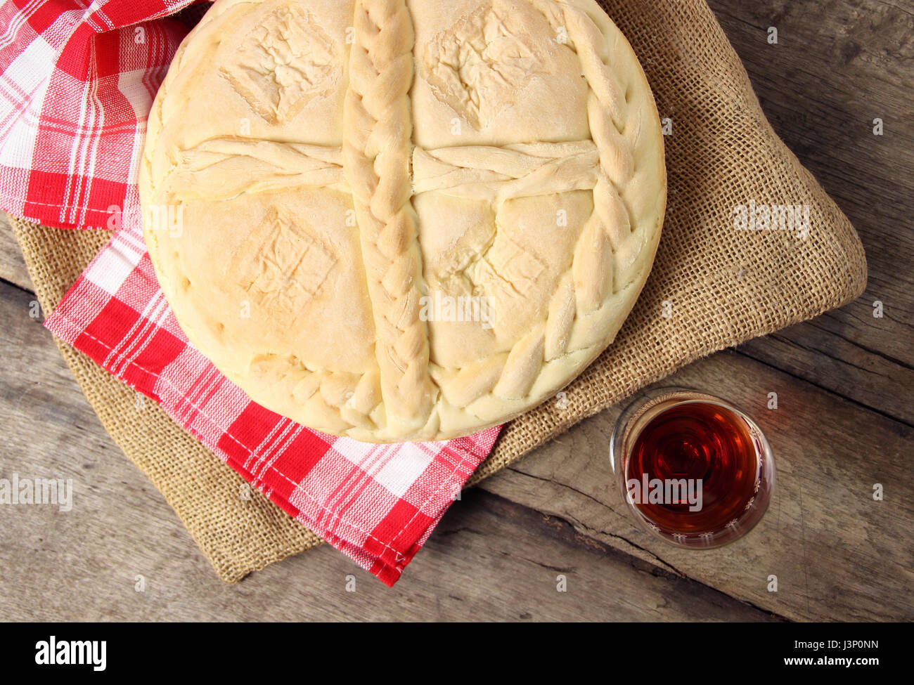 Traditional bread in Serbia Stock Photo - Alamy