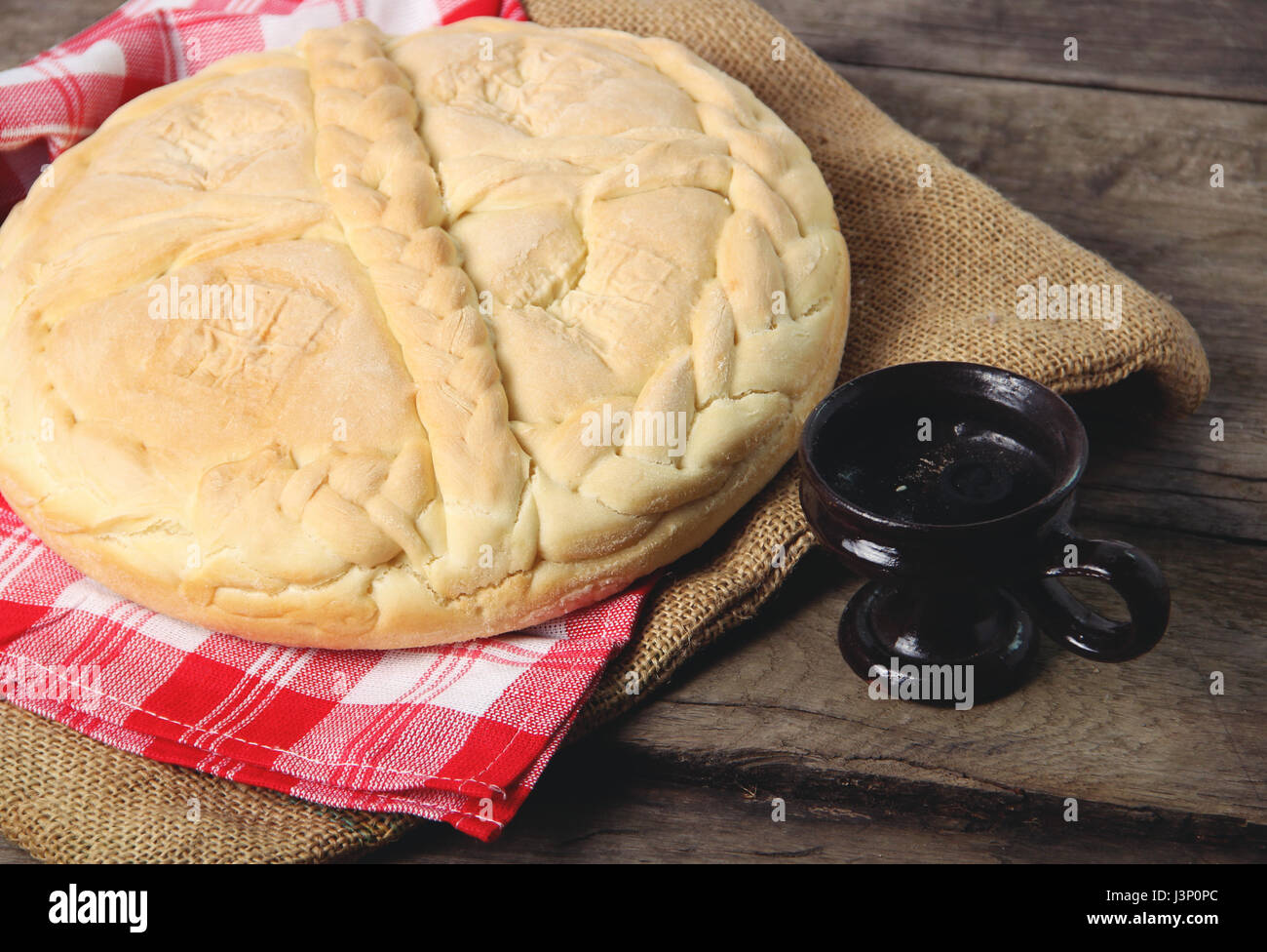 Traditional bread in Serbia Stock Photo - Alamy