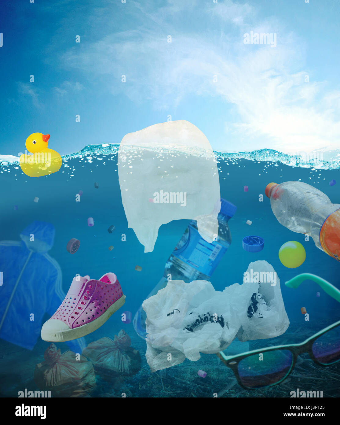 Ocean Plastic Waste Underwater High Resolution Stock Photography and ...
