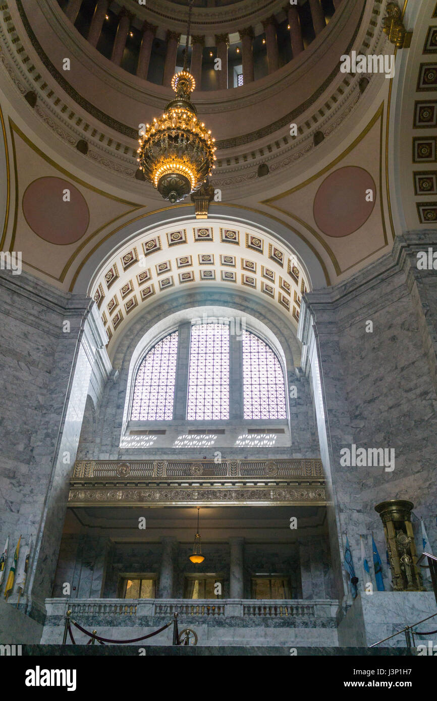 Interior views of the State Capitol Building of Washington in the city ...