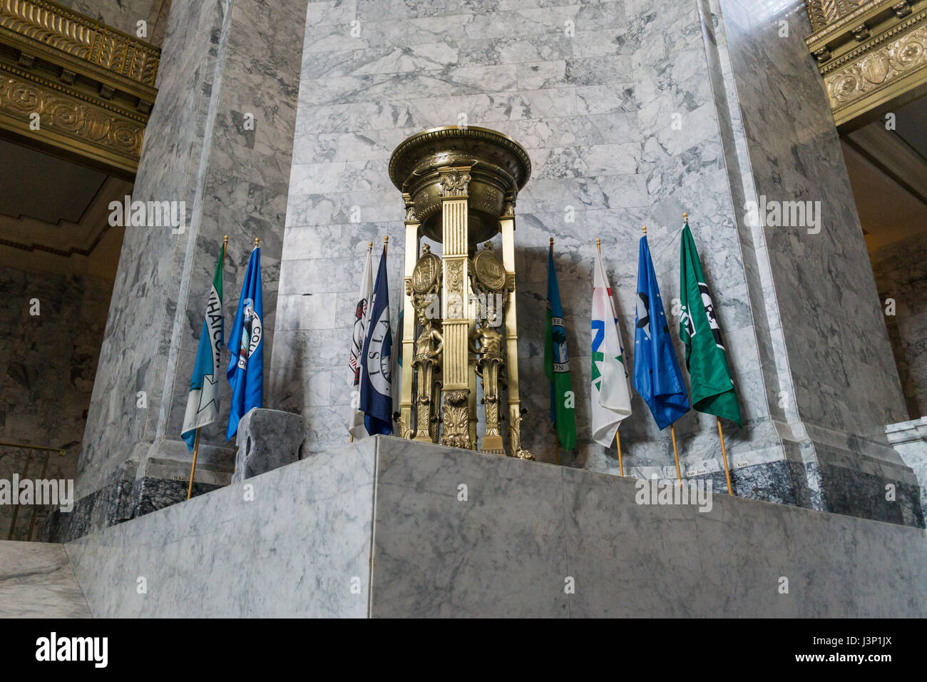 Interior views of the State Capitol Building of Washington in the city ...