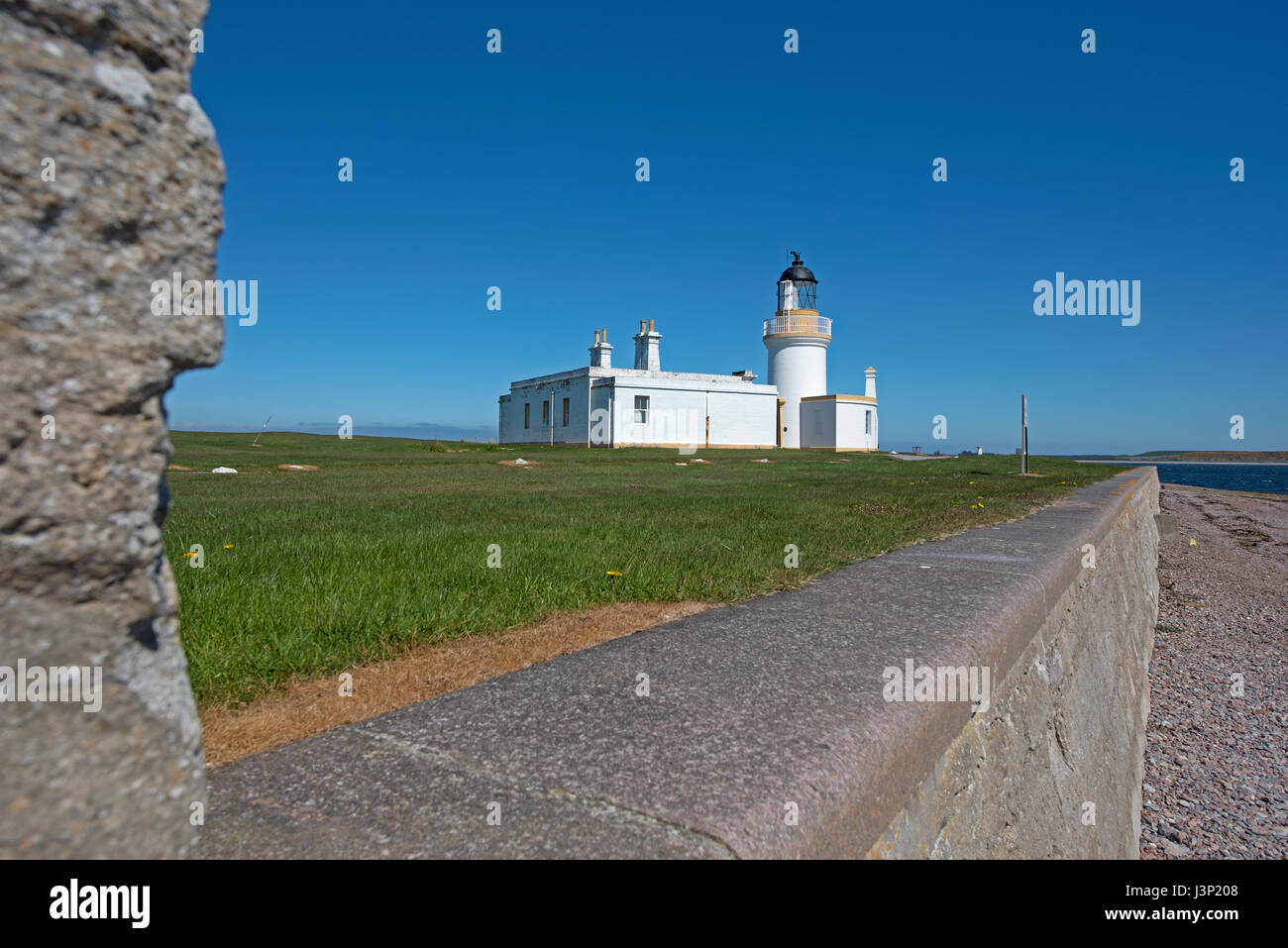 Channory Lighthouse at Fortrose on the Moray Firth on the Black Isle ...