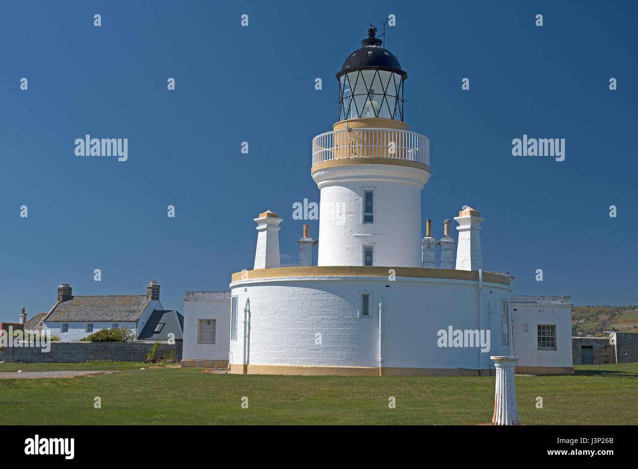 Channory Lighthouse at Fortrose on the Moray Firth on the Black Isle ...