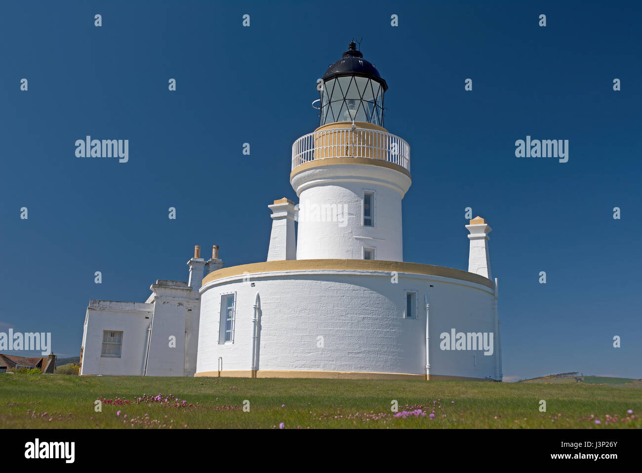 Channory Lighthouse at Fortrose on the Moray Firth on the Black Isle ...