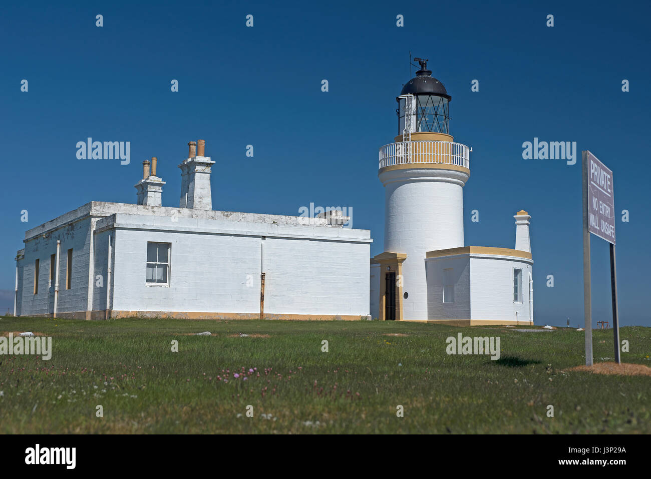 Channory Lighthouse at Fortrose on the Moray Firth on the Black Isle ...