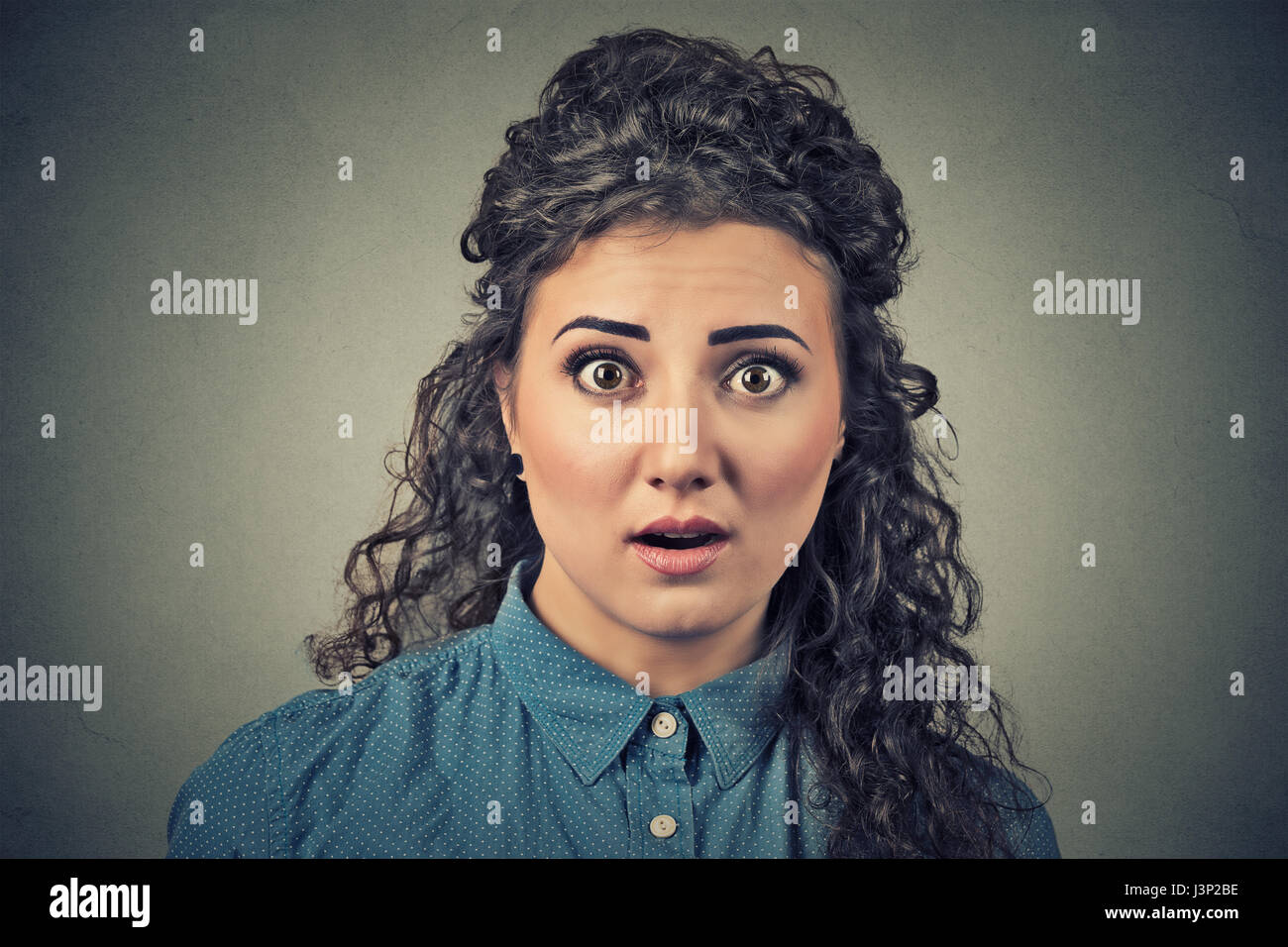 Beautiful face shocked wonder hi-res stock photography and images - Alamy