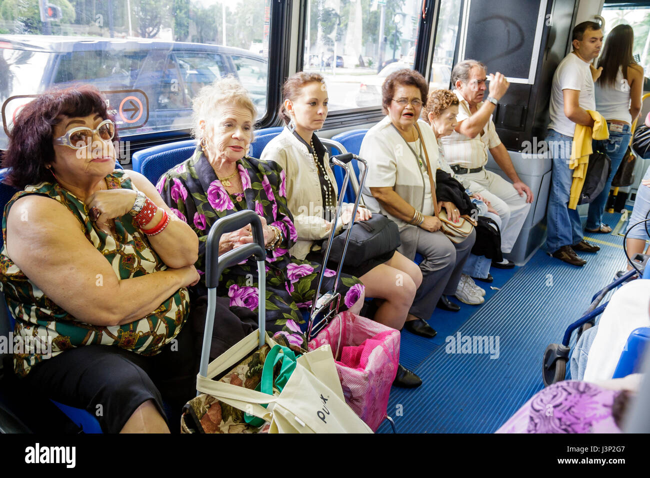 Miami Beach Florida,Washington Avenue,Metrobus,bus,coach,public ...