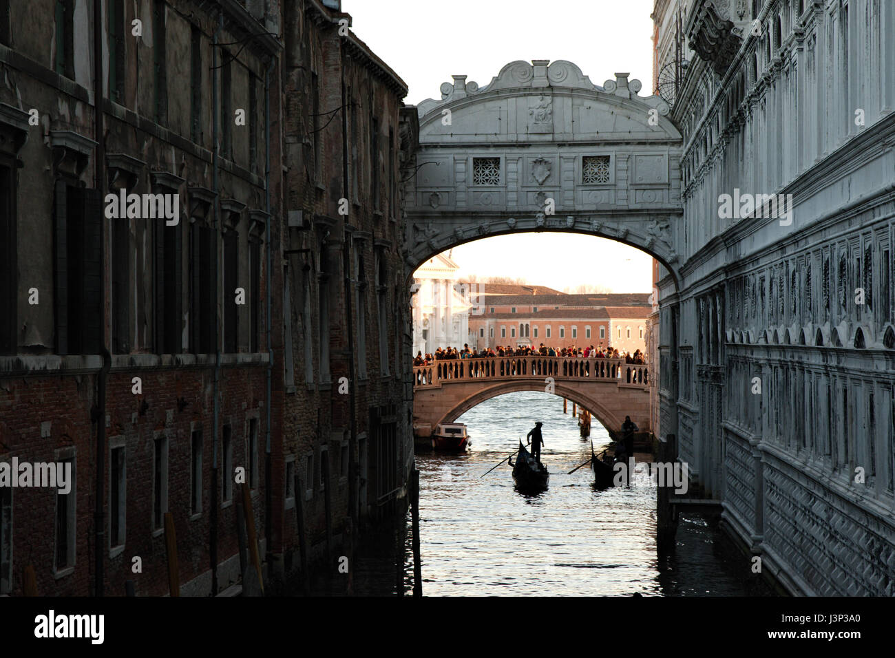 Bridge of Sighs or Sospiri Bridge in Venice, Italy, used to transfer ...