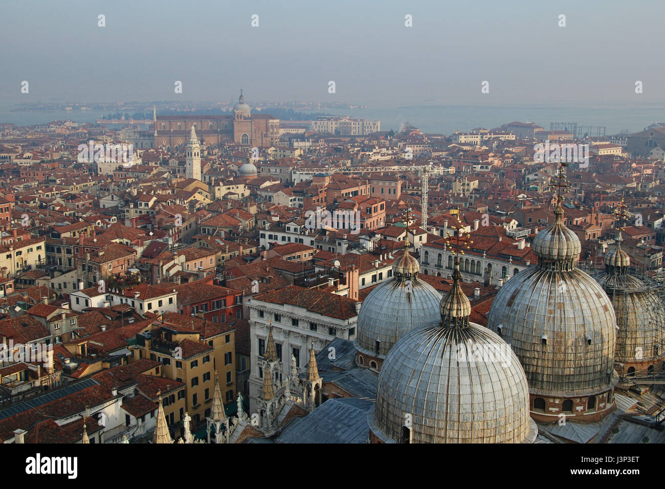 Amazing view overlooking tile rooftops in Venice, Italy Stock Photo - Alamy