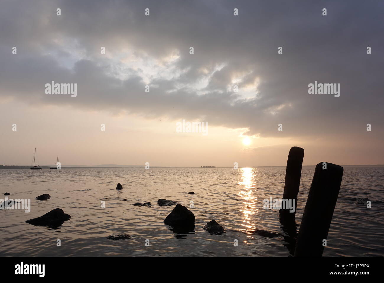 Sunset at Steinhuder Meer ,Hanover ,Germany .Steihuder Meer Nature Park ...