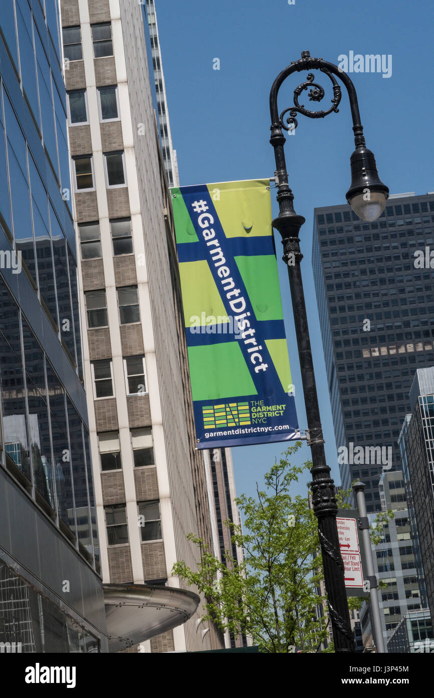 Garment District Sign on Sixth Avenue, NYC, USA Stock Photo - Alamy