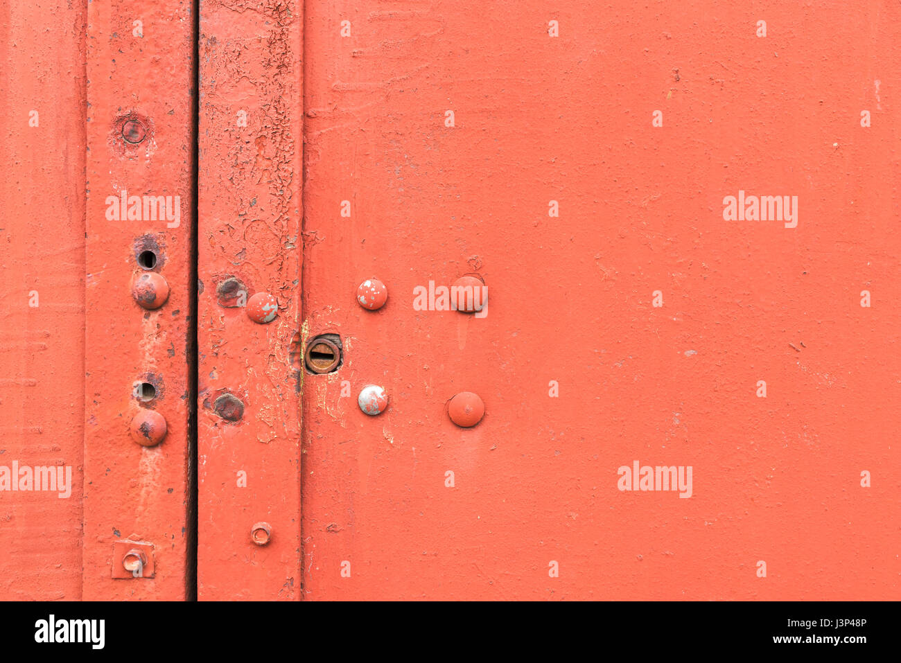 Detail of the old painted metal surface with clear surface structure ...