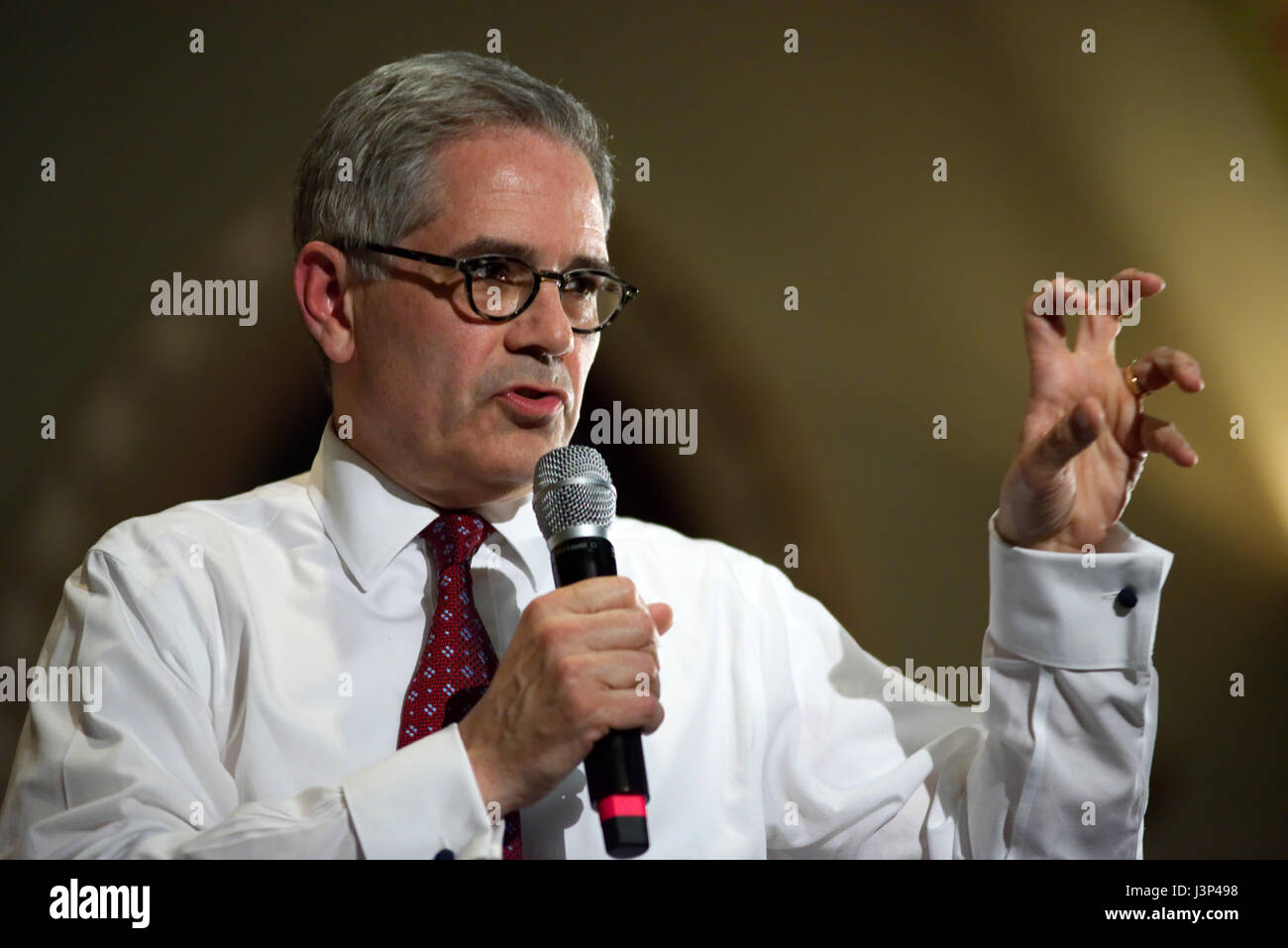 Larry Krasner speaks at District Attorney Candidate Forum at Arch St ...