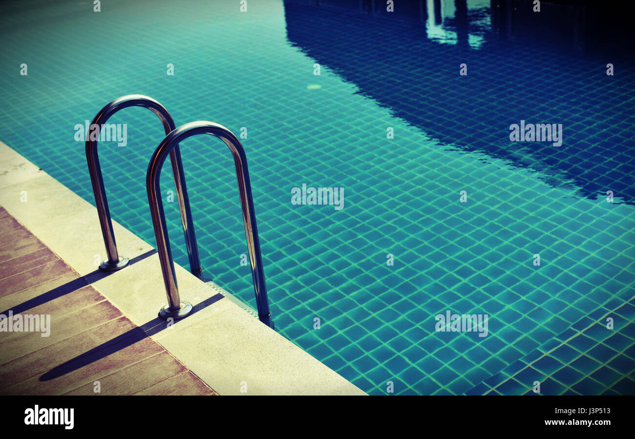 water swimming pool with sunny reflections Stock Photo - Alamy