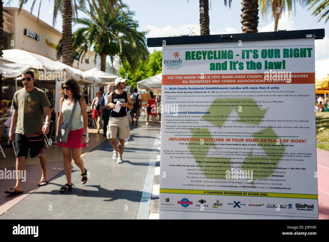 Miami Beach Florida,Lincoln Road Mall,mall,America Recycles Day ...