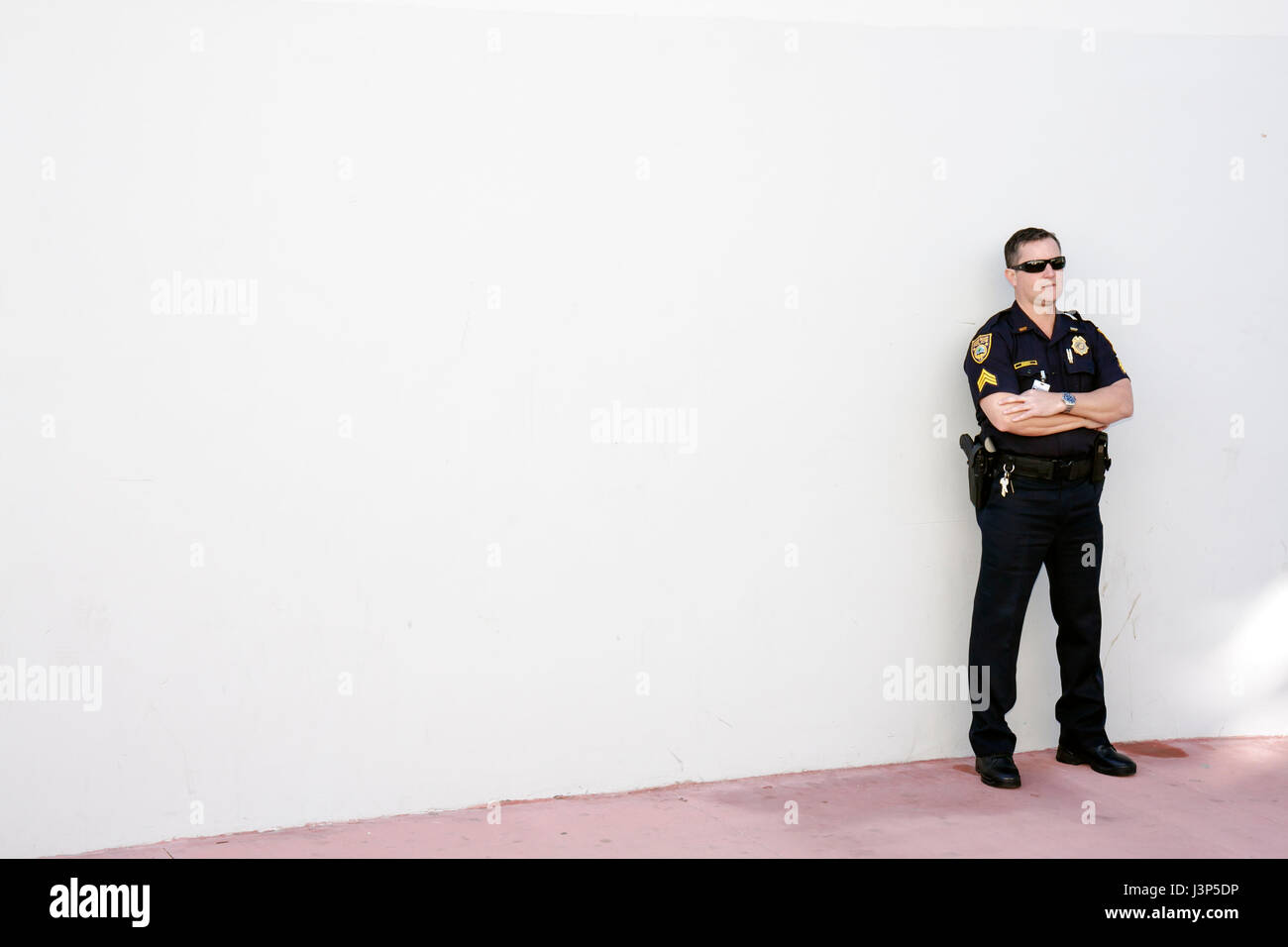 Miami Beach Florida,man men male,police,policeman,officer,standing ...