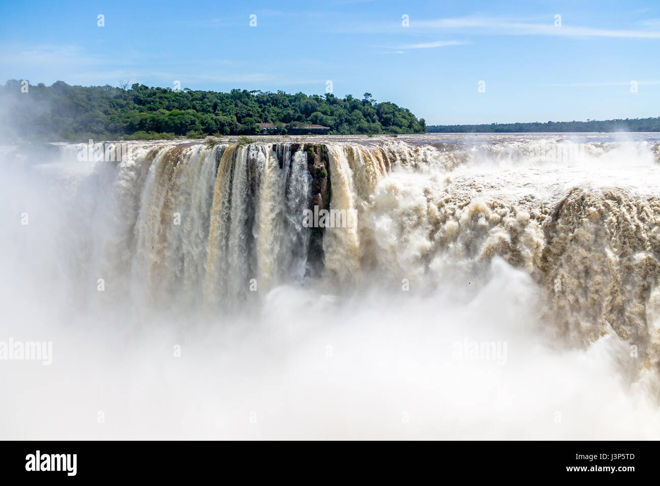 The Devils Throat at Iguazu Falls view from argentinian side - Brazil ...